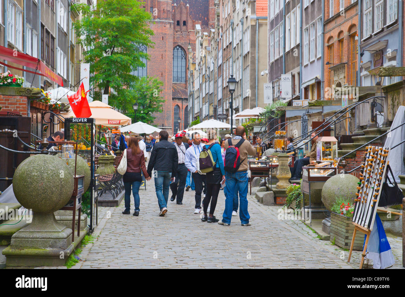 Ulica Mariacka street Glowne Miasto the main town Gdansk Warsaw Poland ...