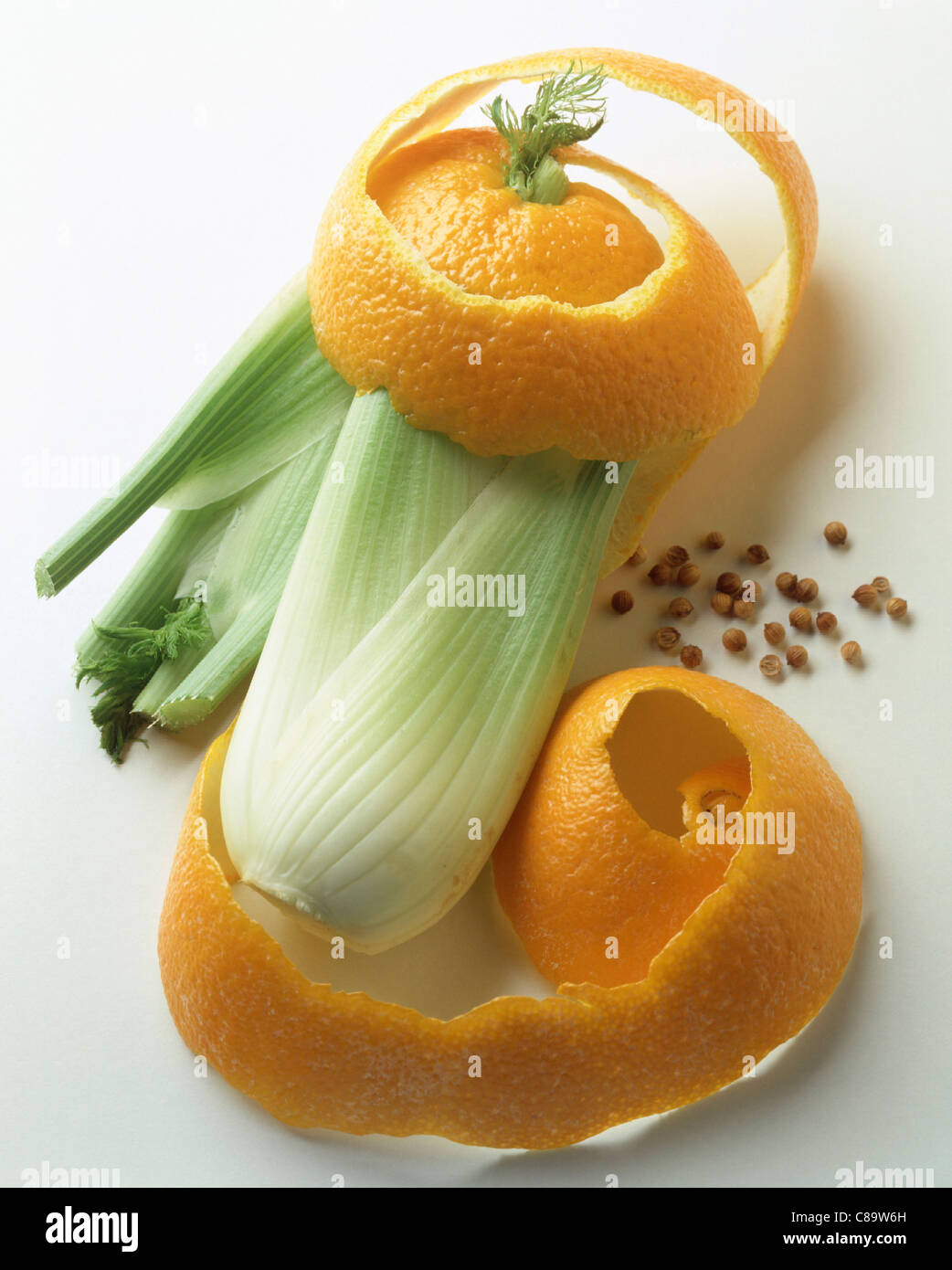 Fennel and orange peel Stock Photo - Alamy