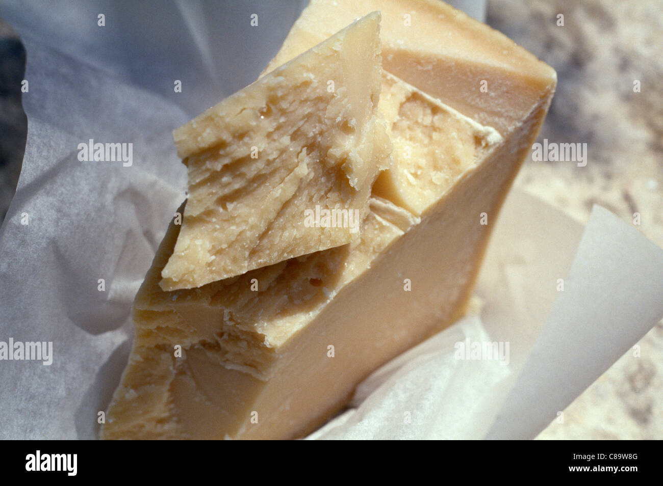 Piece of parmesan Stock Photo - Alamy
