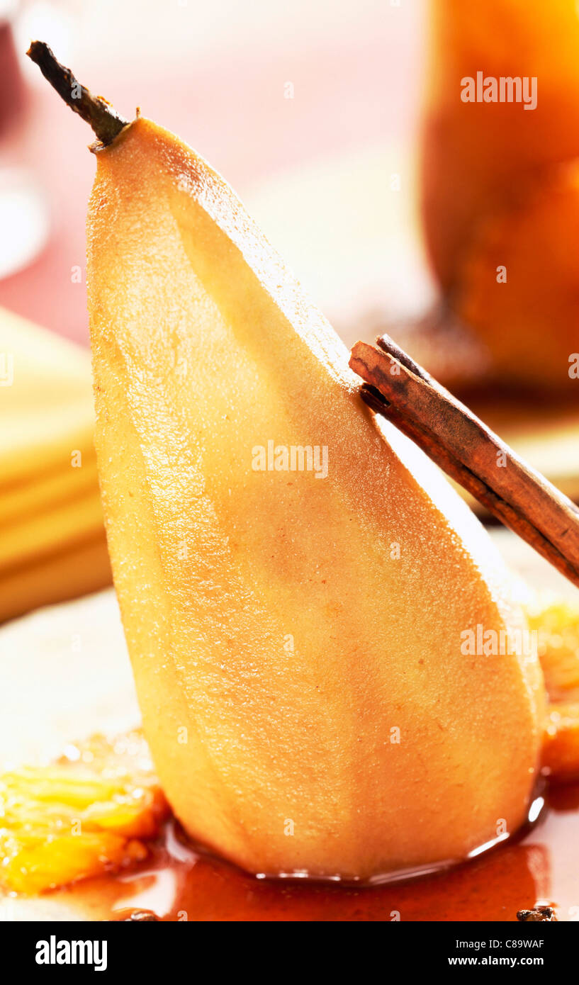Pear with orange Stock Photo - Alamy
