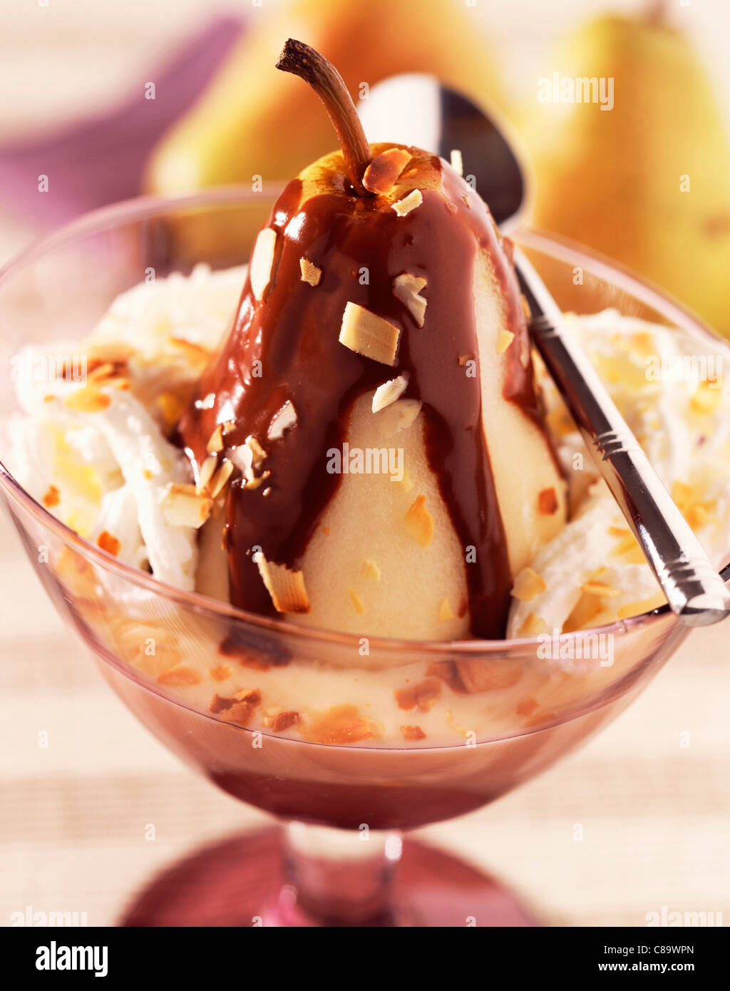 Pear belle helene hi-res stock photography and images - Alamy