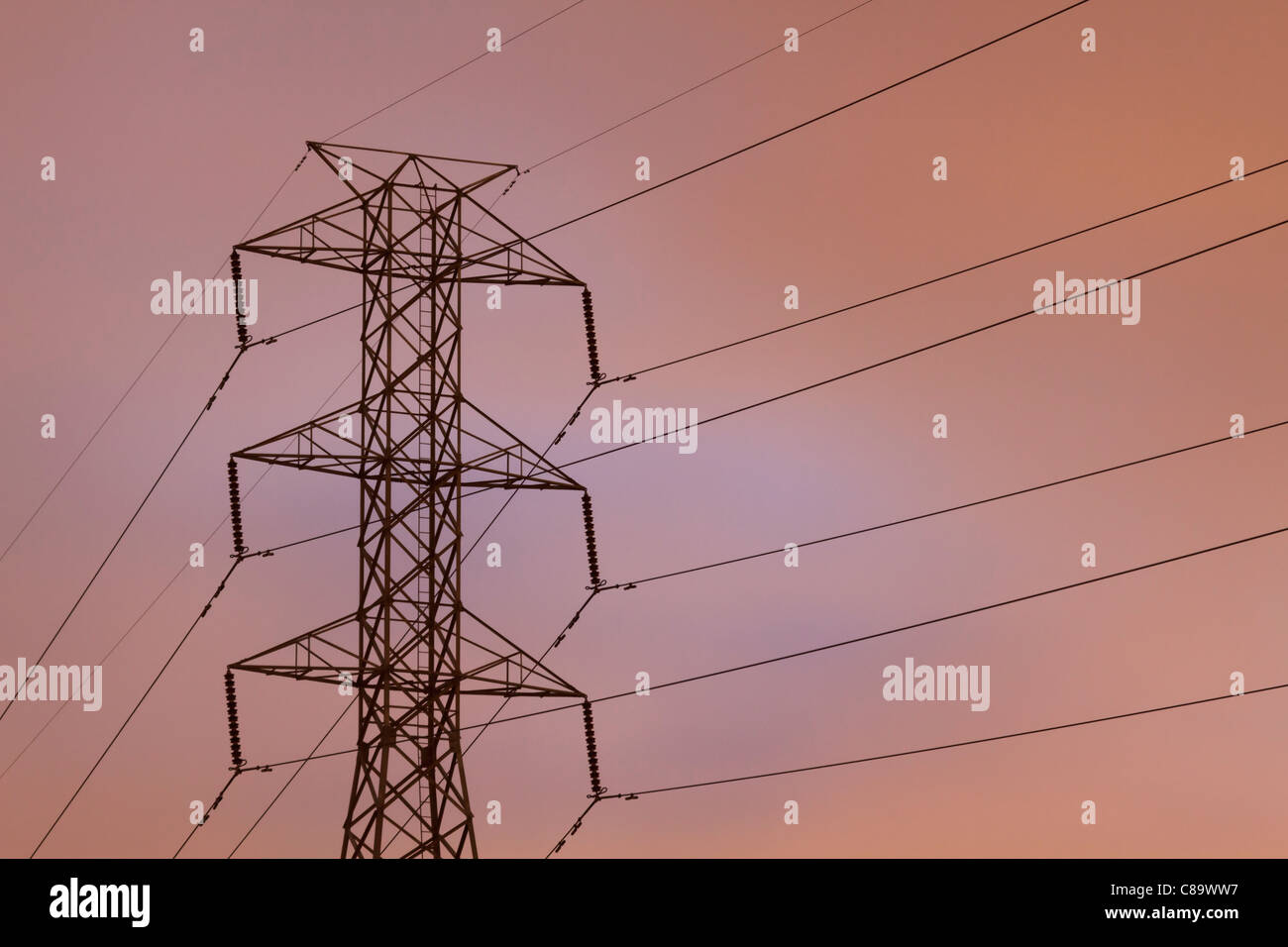 Pylon with wires hi-res stock photography and images - Alamy