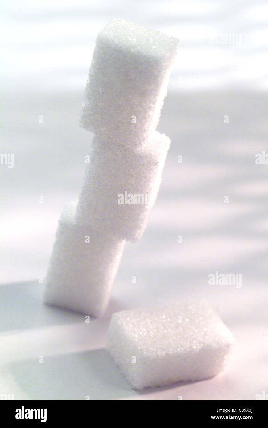 Stacked white sugar cubes Stock Photo - Alamy