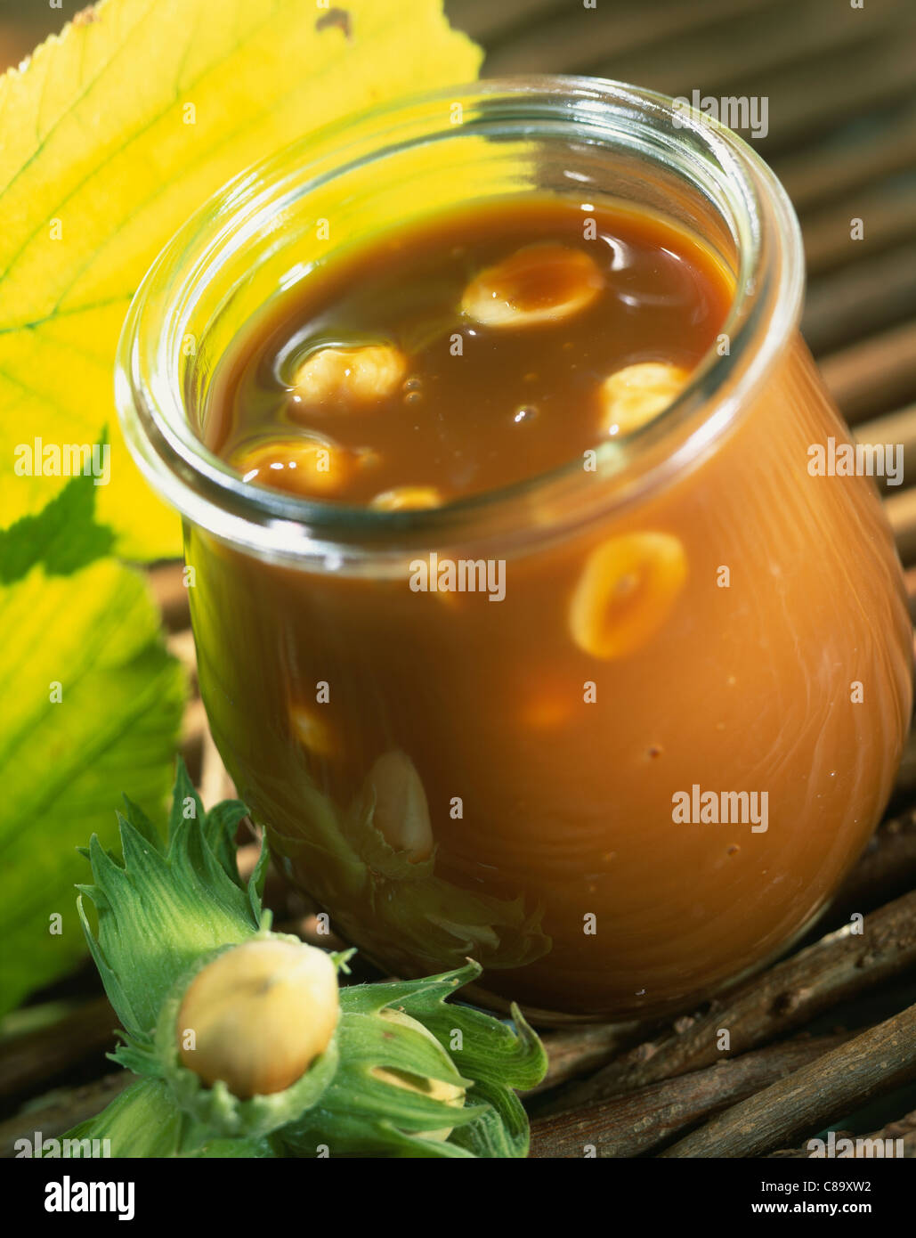 Hazelnut milk jam Stock Photo - Alamy