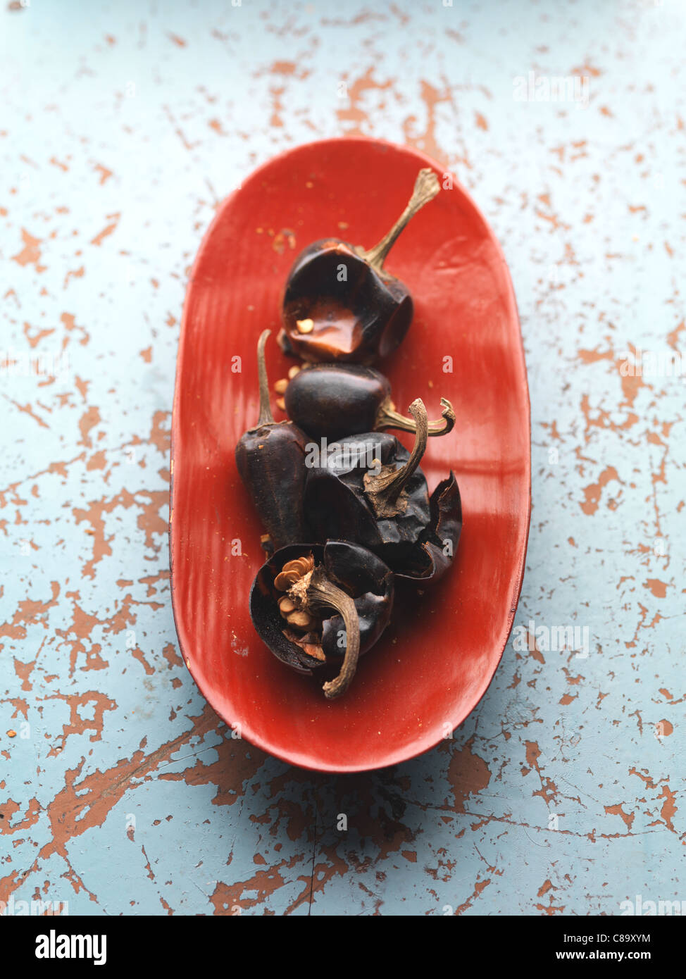 Dried Cascabel peppers Stock Photo - Alamy