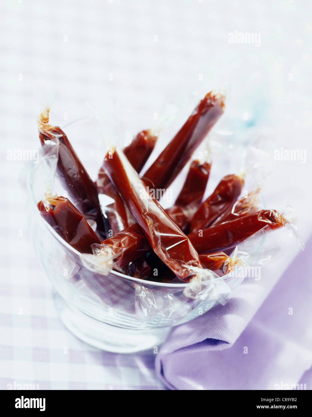 Chocolate caramel candy Stock Photo - Alamy