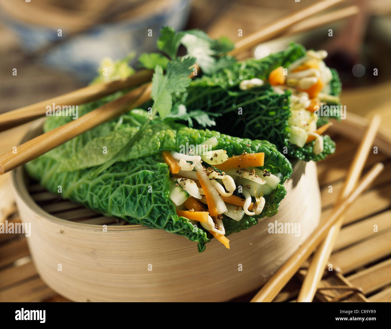 Mini crunchy vegetable rolls Stock Photo - Alamy