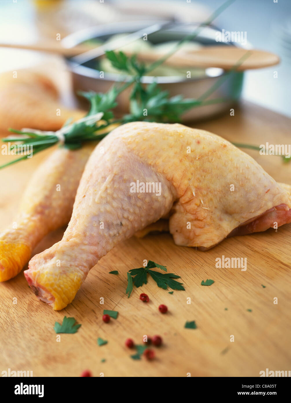 Raw chicken legs Stock Photo - Alamy