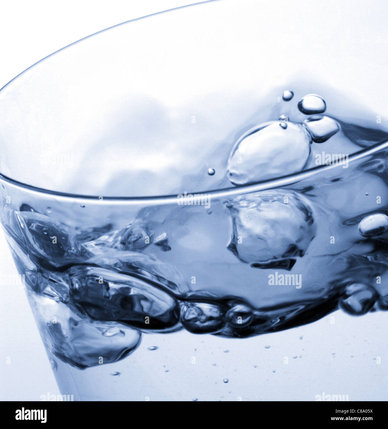 Glass of water and bubbles Stock Photo - Alamy