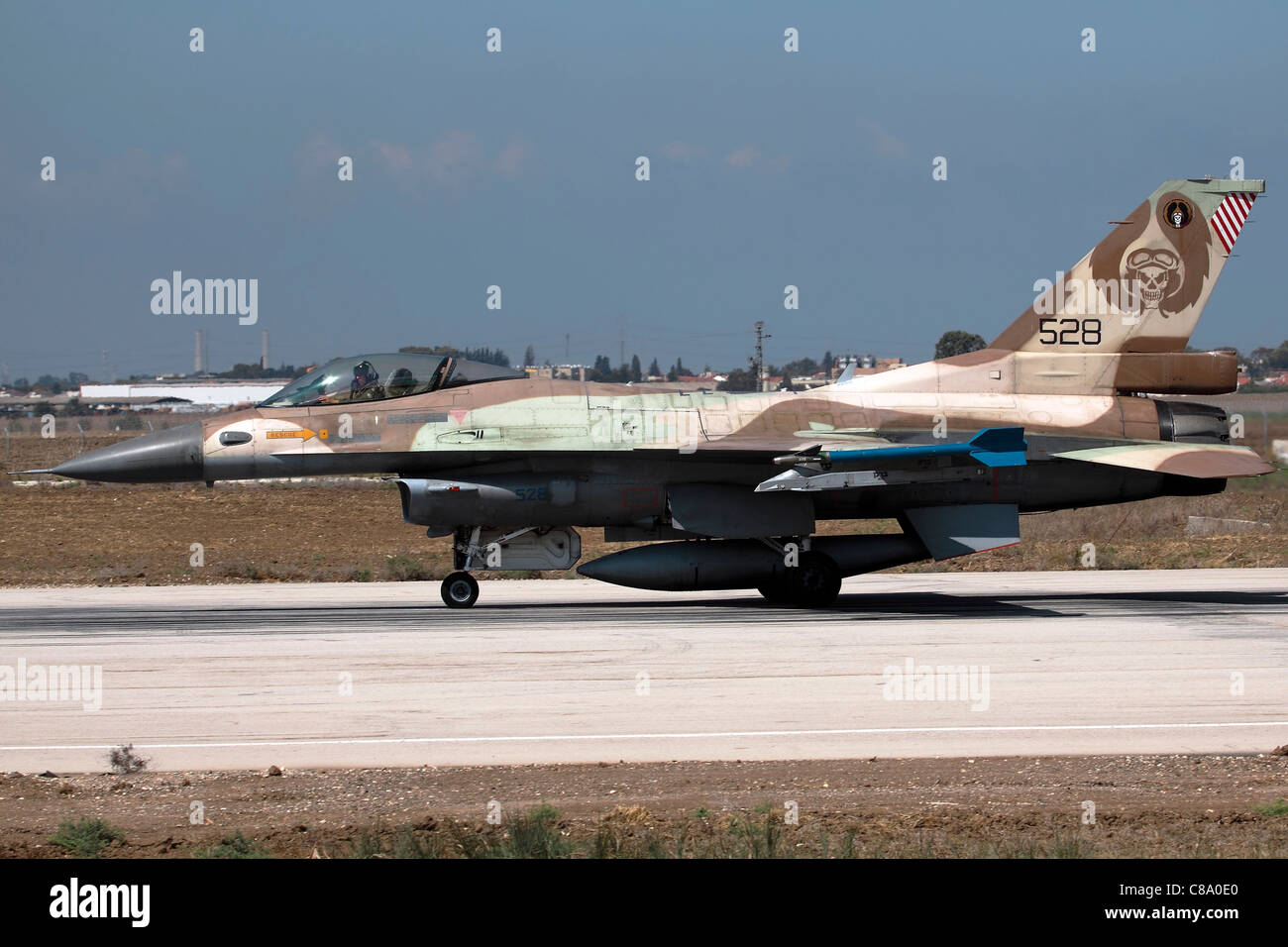Israeli Air Force (IAF) F-16C (Barak) Fighter jet at take off Stock ...