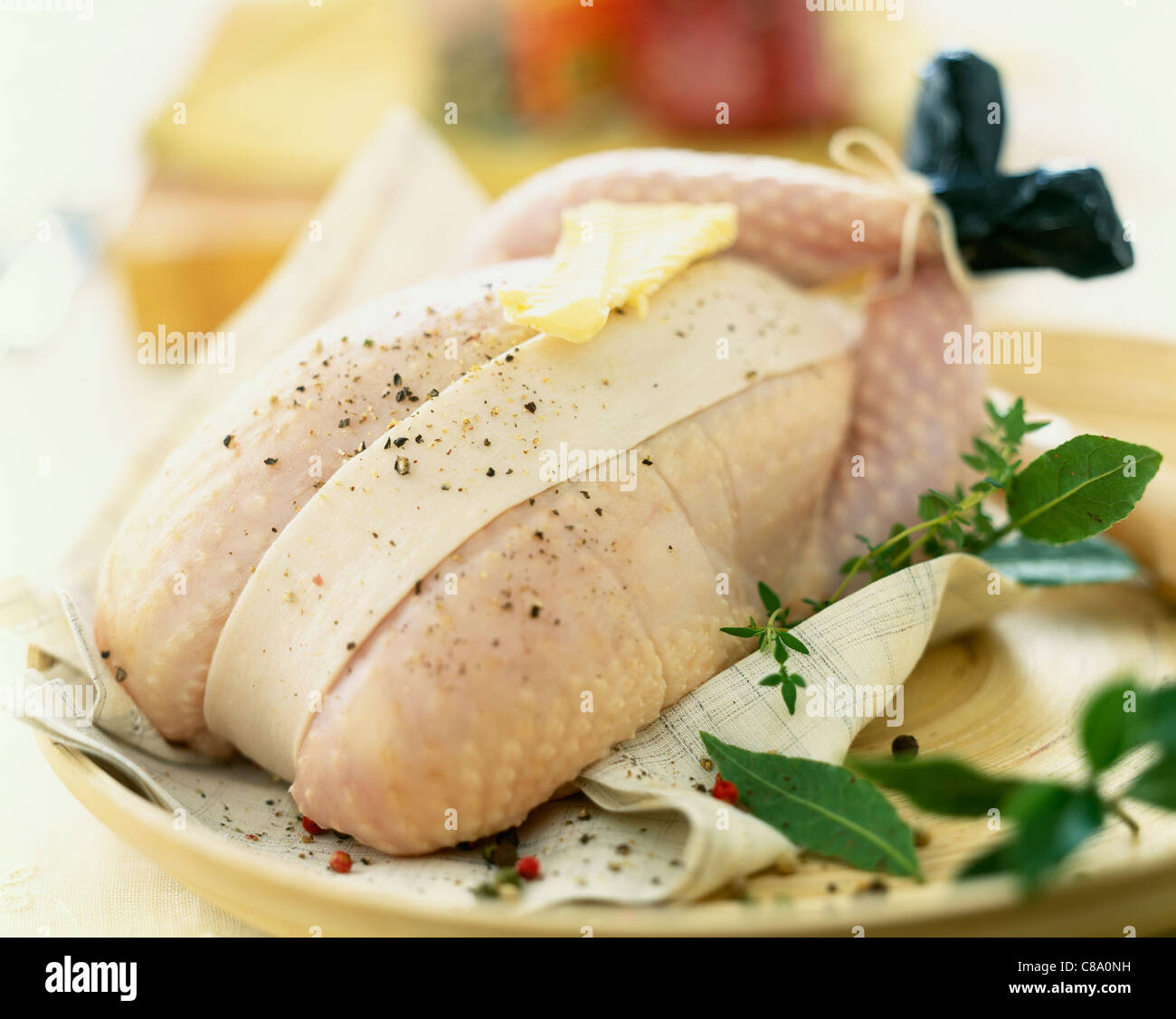 Goose ready to be cooked Stock Photo - Alamy