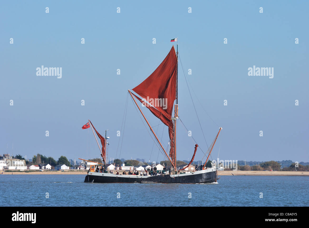 Thames barge red sail hi-res stock photography and images - Alamy