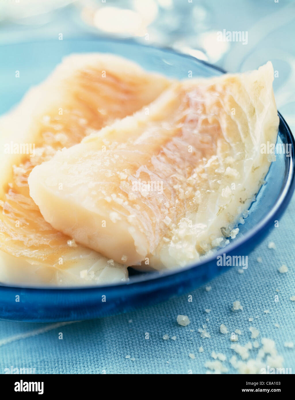 Raw pieces of cod Stock Photo - Alamy