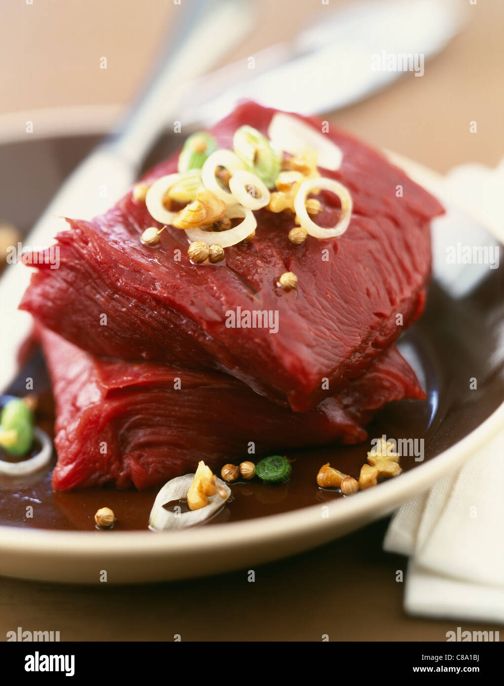 Flank of beef Stock Photo - Alamy
