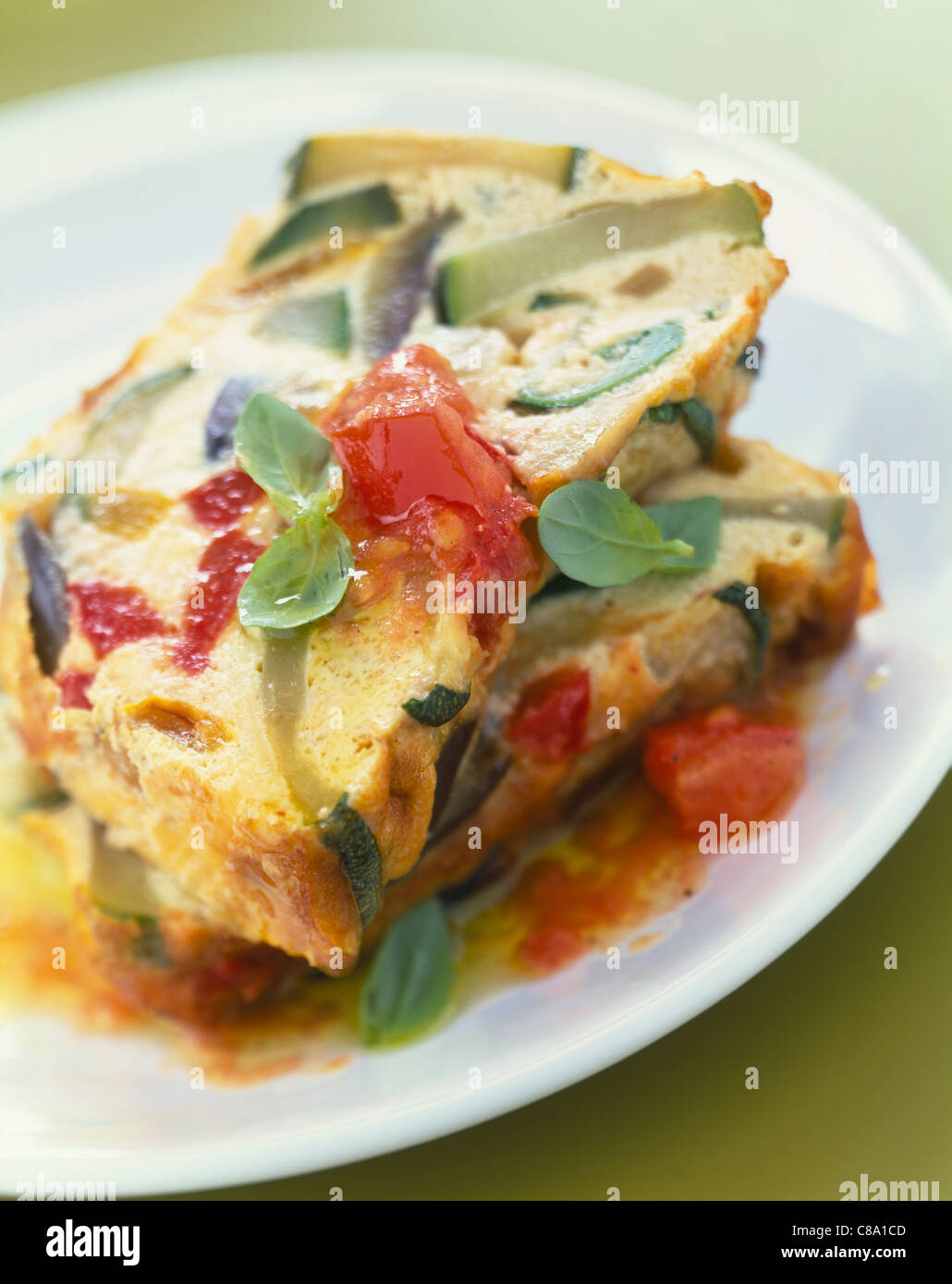 Ratatouille savoury cake Stock Photo - Alamy