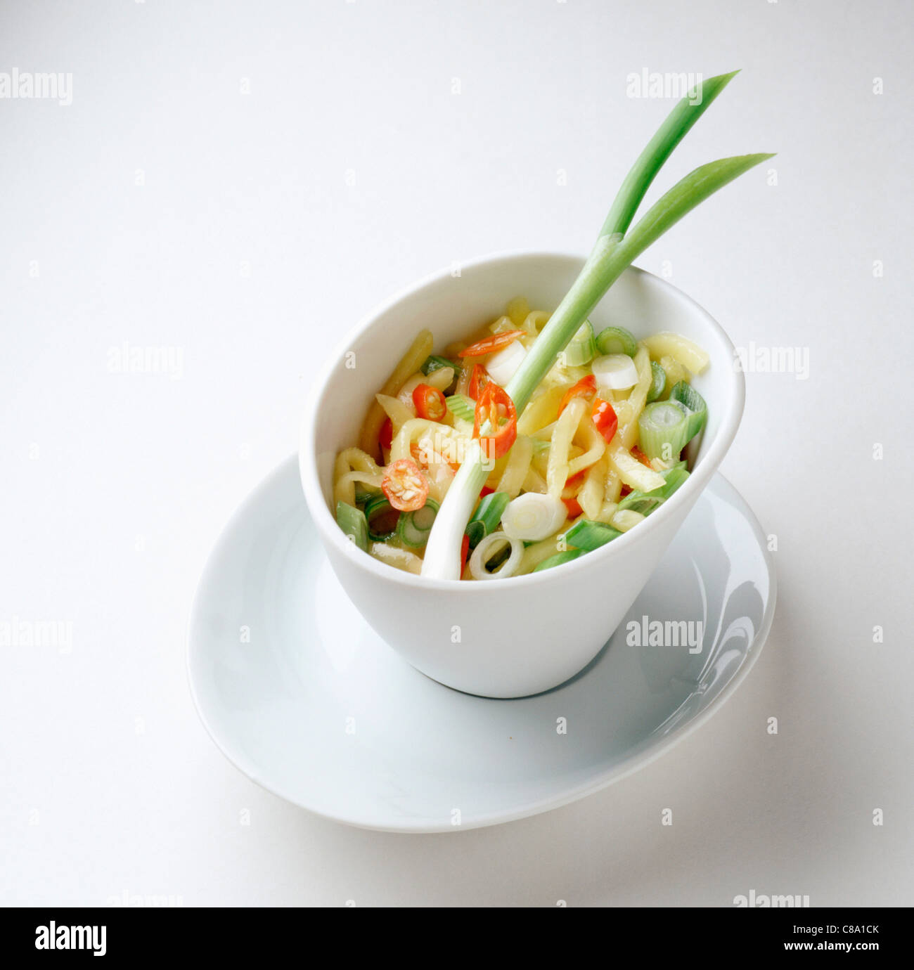 Chinese noodles with spring onions Stock Photo - Alamy