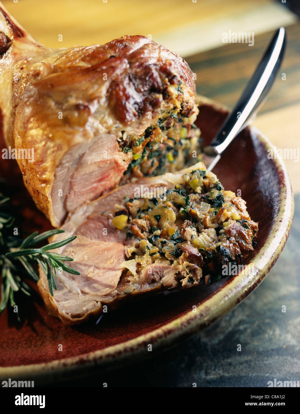 Stuffed leg of lamb hi-res stock photography and images - Alamy