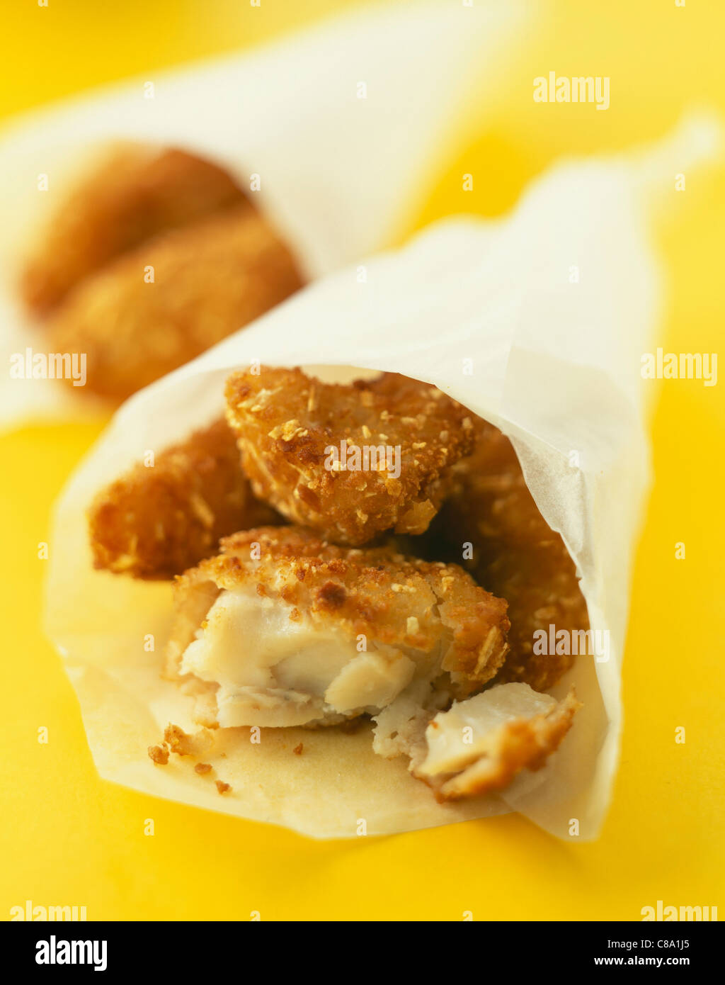 Alaska cod nuggets Stock Photo - Alamy
