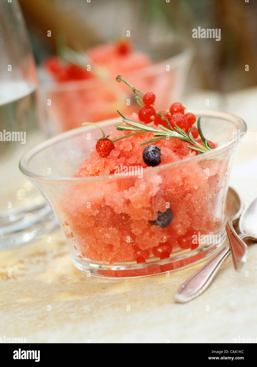 Summer fruit granita sorbet Stock Photo - Alamy