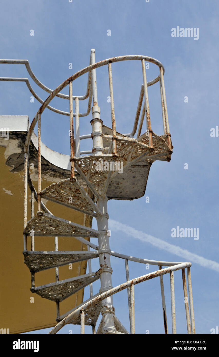 Old Spiral Staircase Stock Photo Alamy