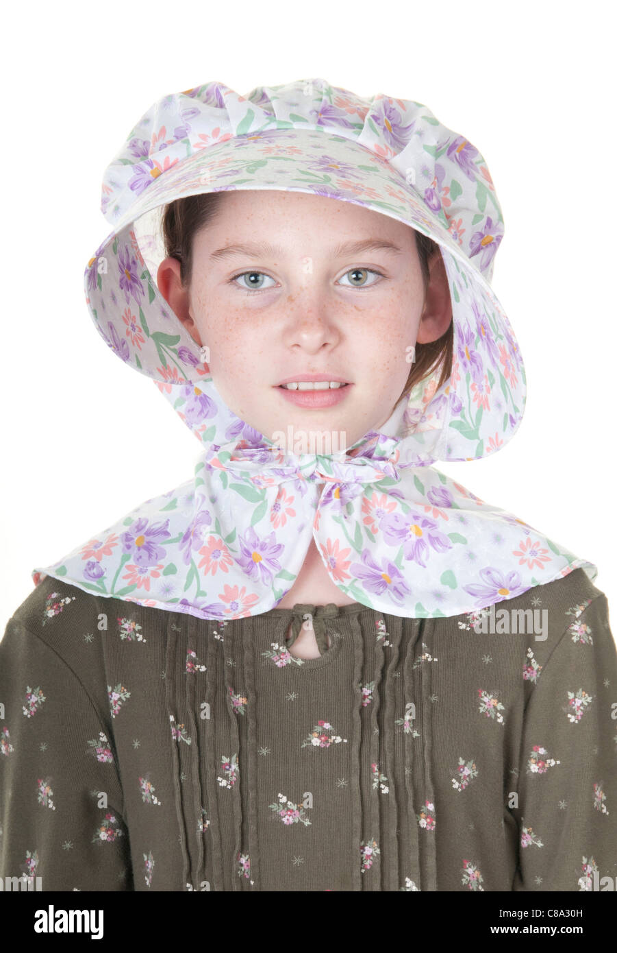 Girl in bonnet Stock Photo - Alamy