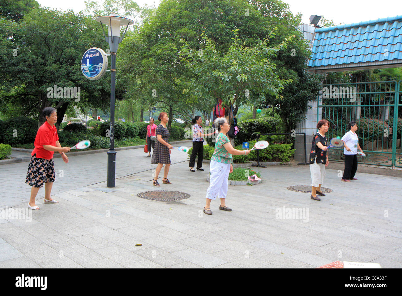 Old ladies in park hi-res stock photography and images - Alamy