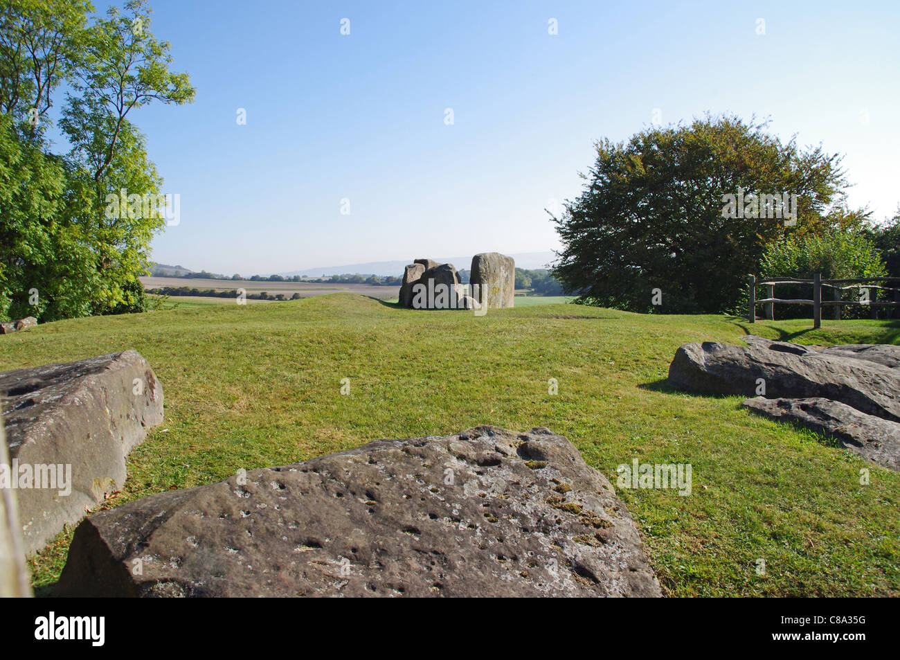 Coldrum stones Neolithic chambered long barrow Trottiscliffe Kent Stock ...
