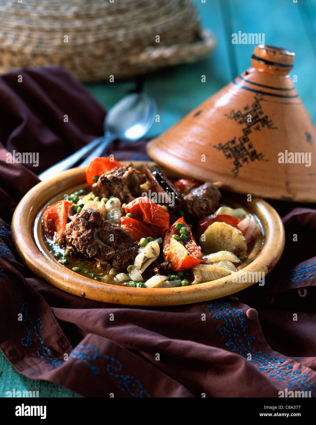 Lamb tajine with potatoes hi-res stock photography and images - Alamy