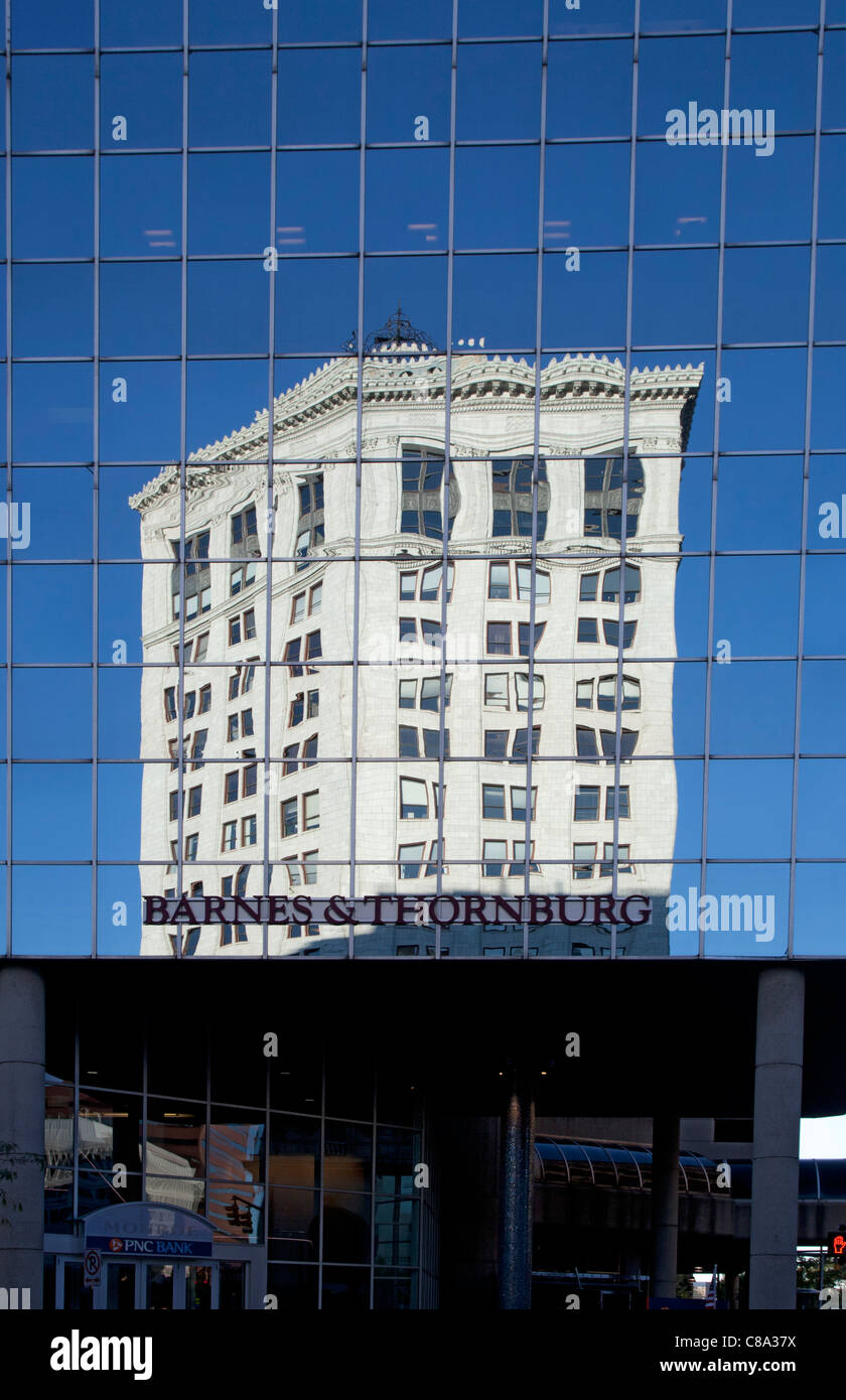 Grand Rapids, Michigan - Old and new buildings in downtown Grand Rapids ...