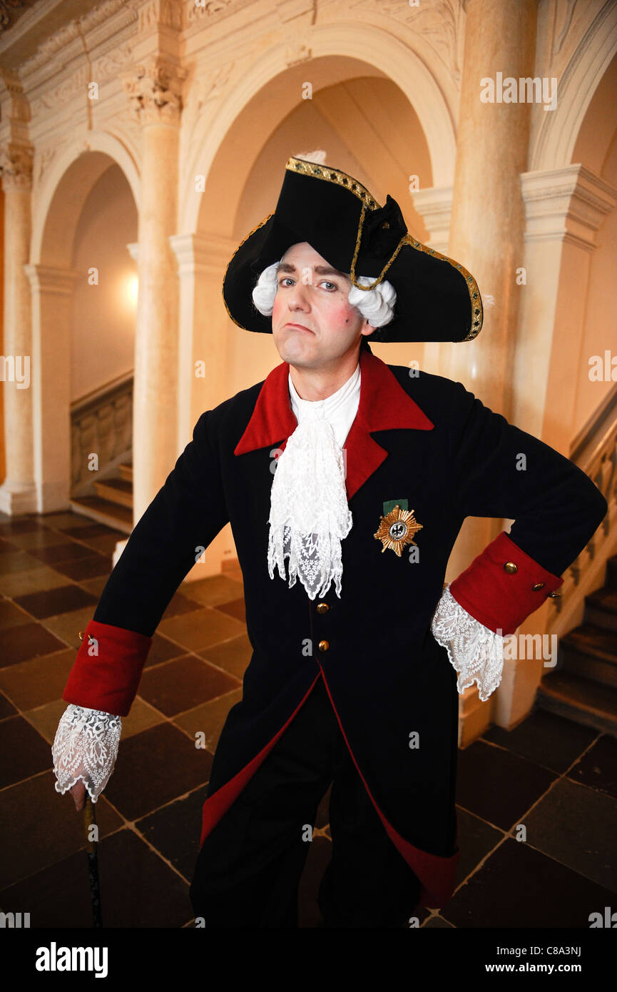 Theater actor dressed as Frederick II Stock Photo - Alamy