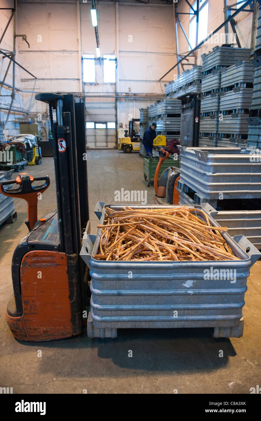 Copper wires in a container Stock Photo - Alamy