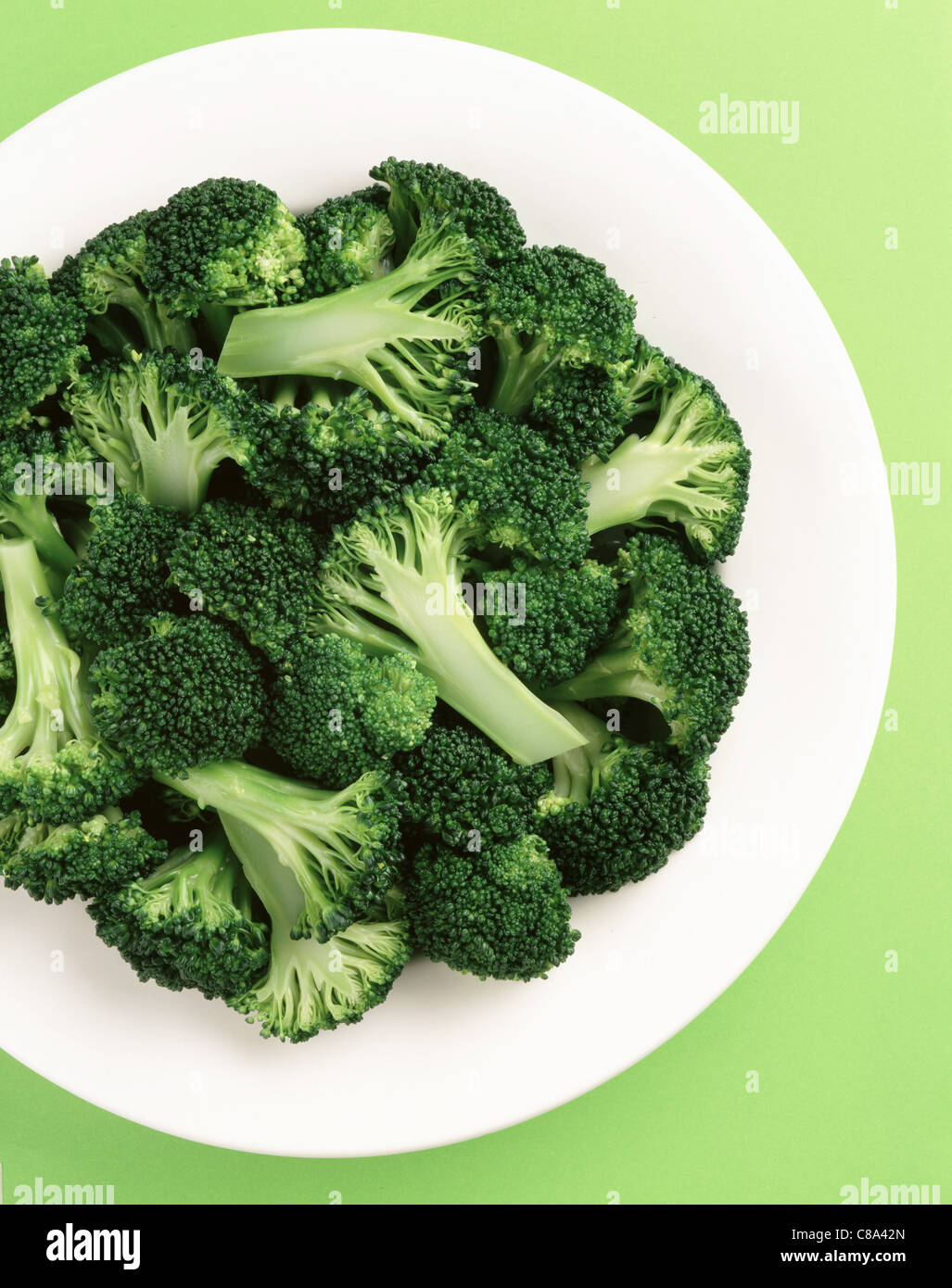 Plate of broccoli Stock Photo - Alamy