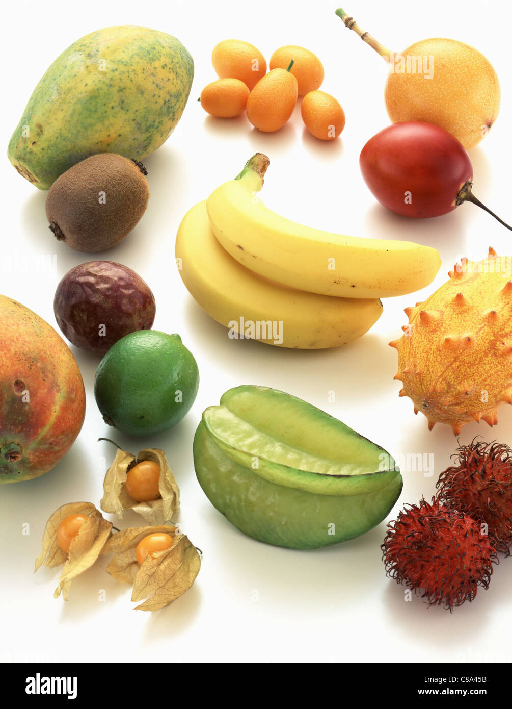 Selection of tropical fruit Stock Photo - Alamy