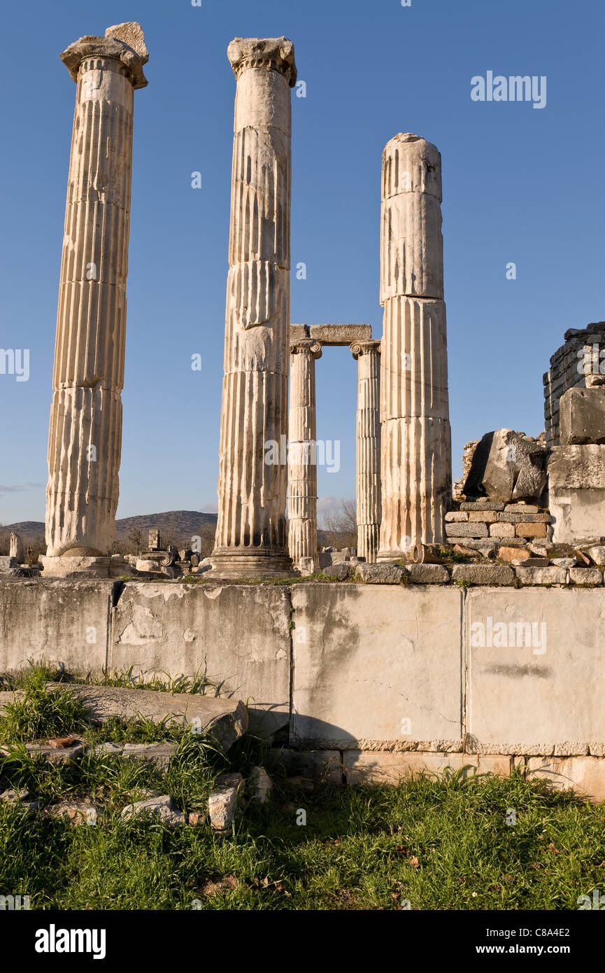 A view of the Temple of Aphrodite at Aphrodisias open air museum, Aydin ...