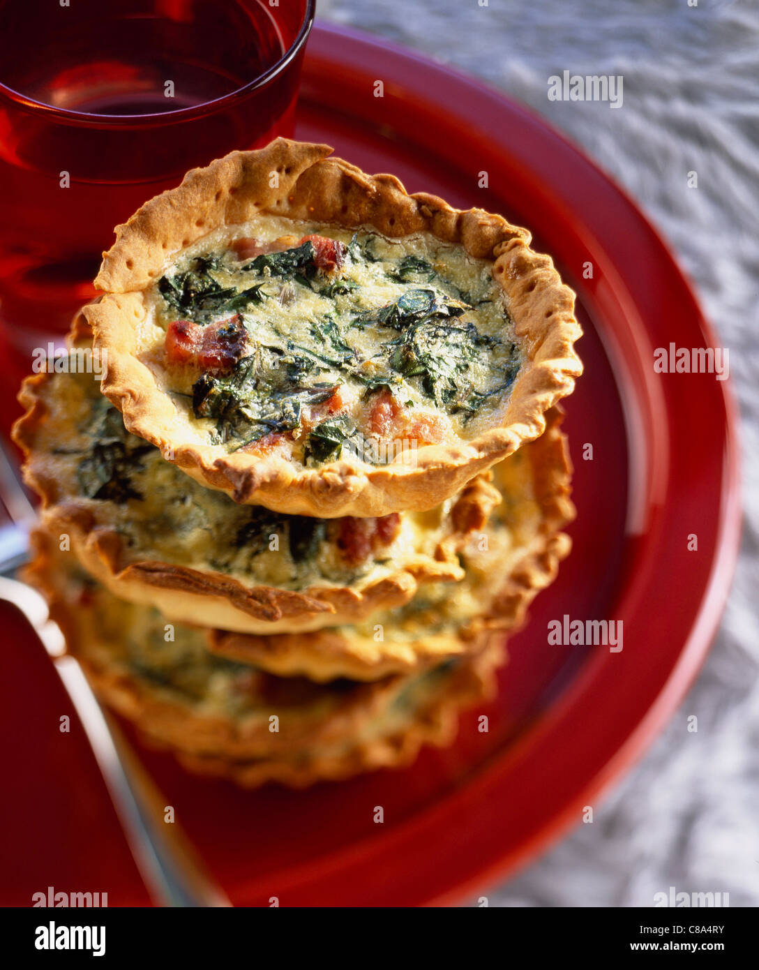 Swiss chard mini tarts with parmesan Stock Photo - Alamy
