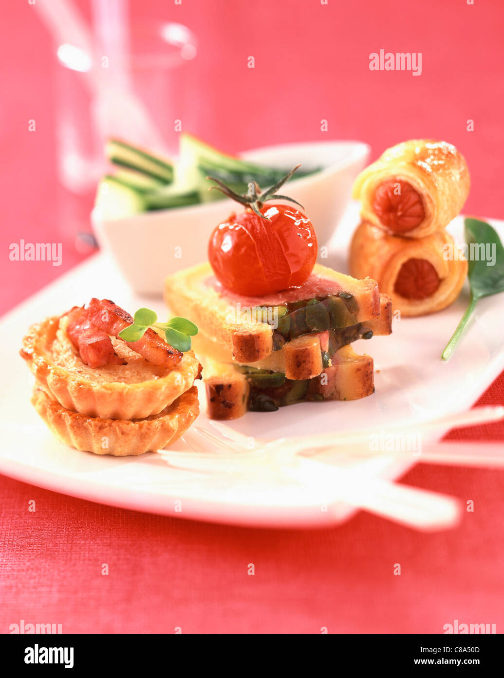 Selection of mini appetizers Stock Photo - Alamy
