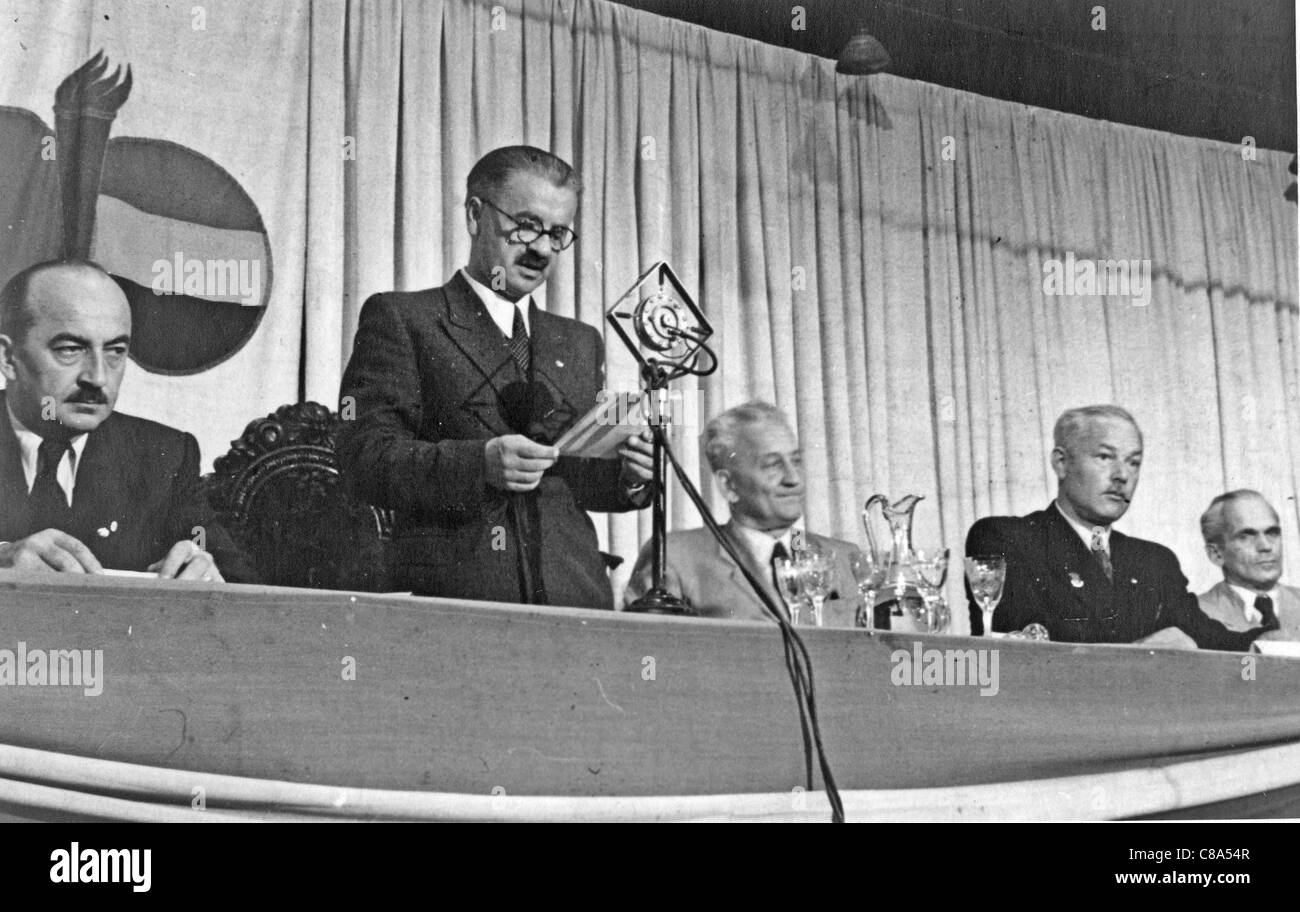 ZOLTAN TILDY (1889-1961) as Hungarian President about 1946 Stock Photo ...