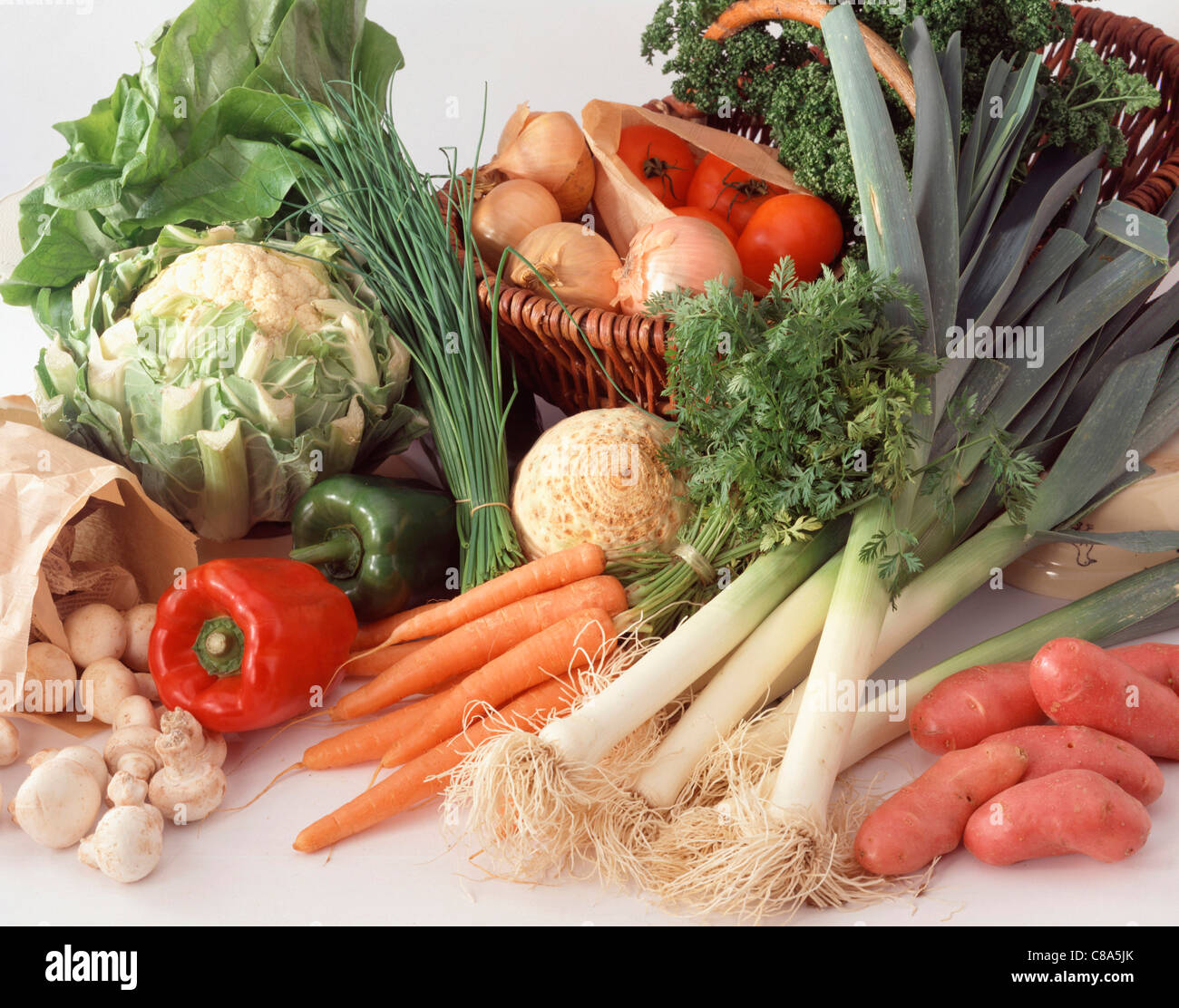 Arrangement of vegetables Stock Photo - Alamy