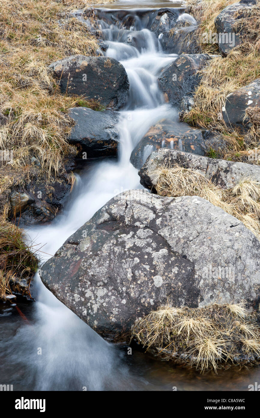 A small tumbling waterfall, with fresh spring water running off the ...