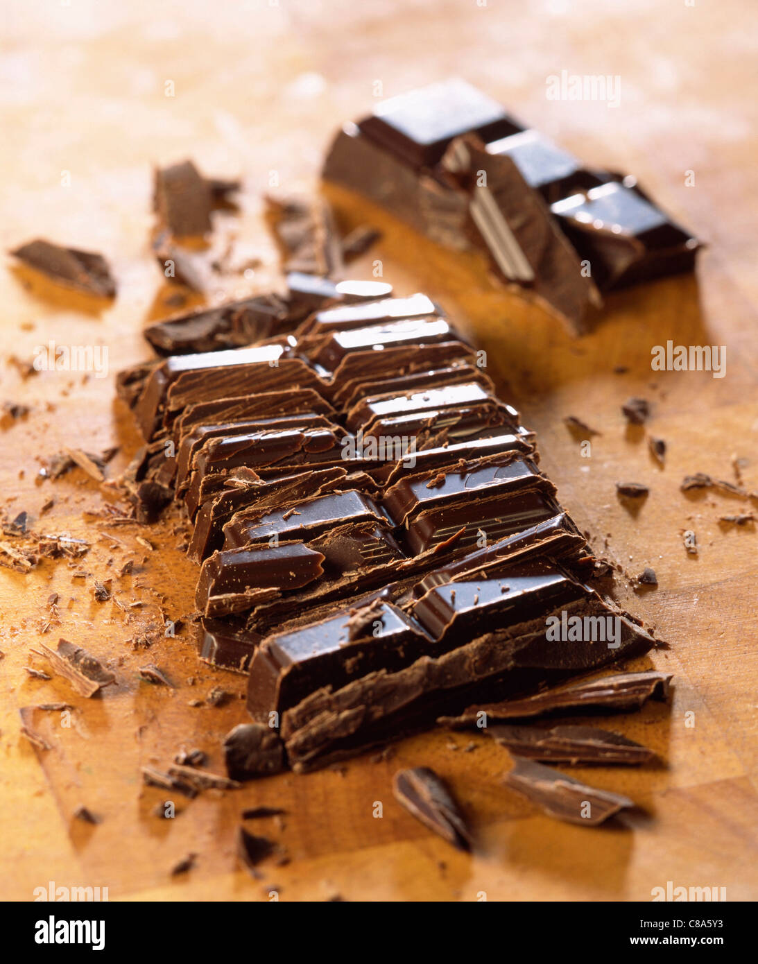 Bar of dark cooking chocolate Stock Photo - Alamy
