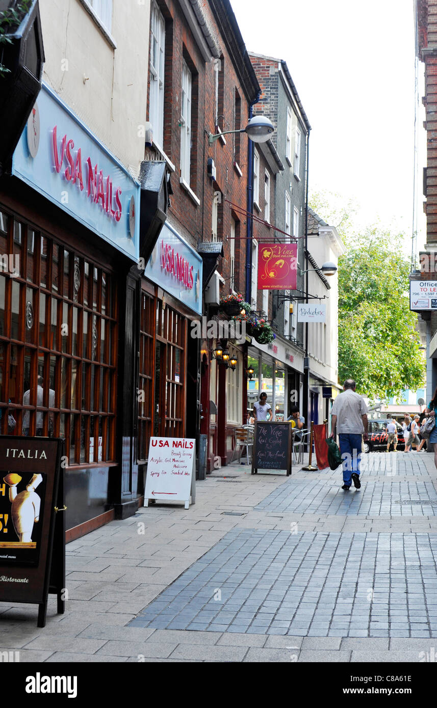 A typical street scene in Norwich, England Stock Photo - Alamy