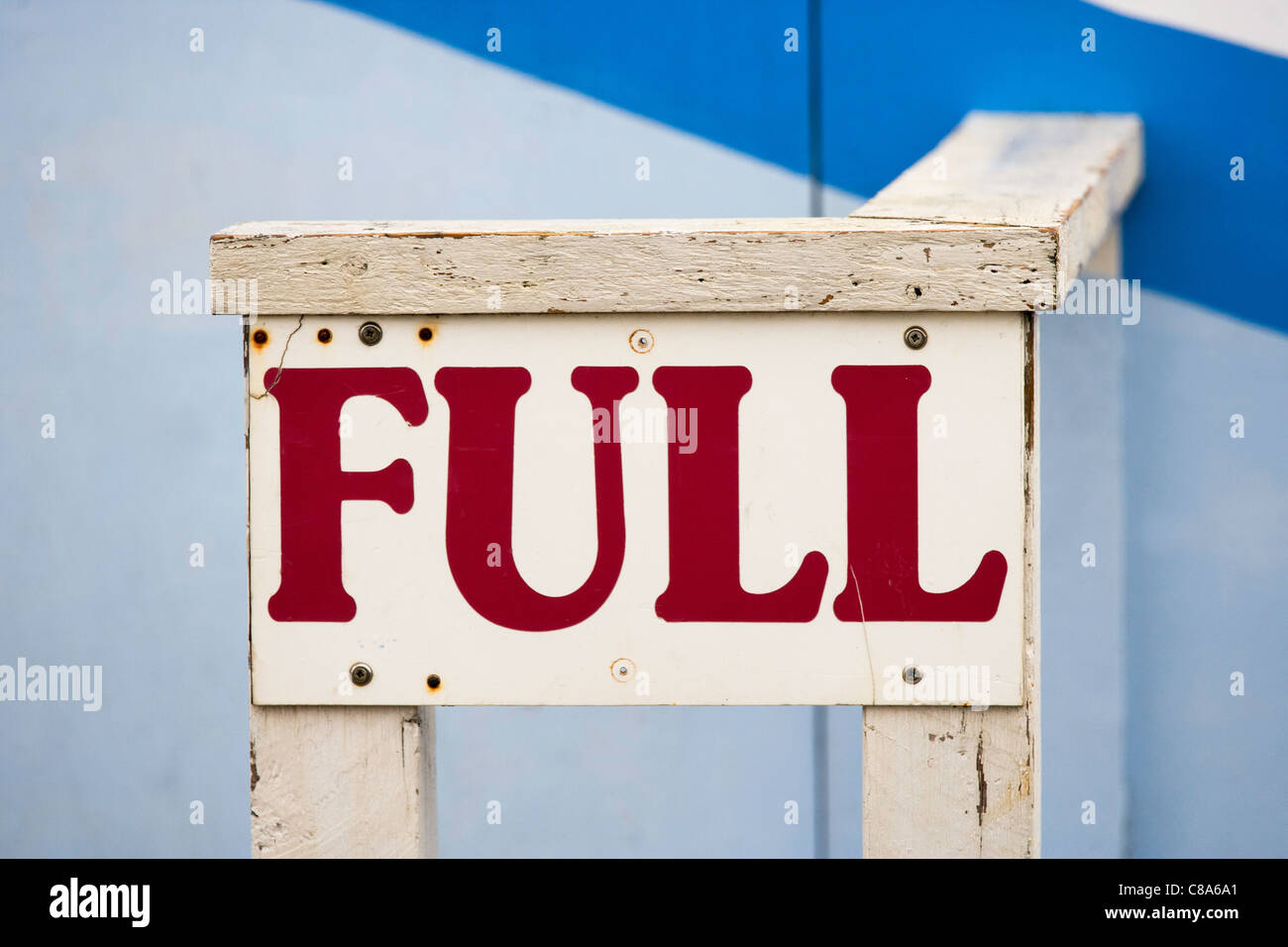 A fairground sign indicating "Full Stock Photo - Alamy