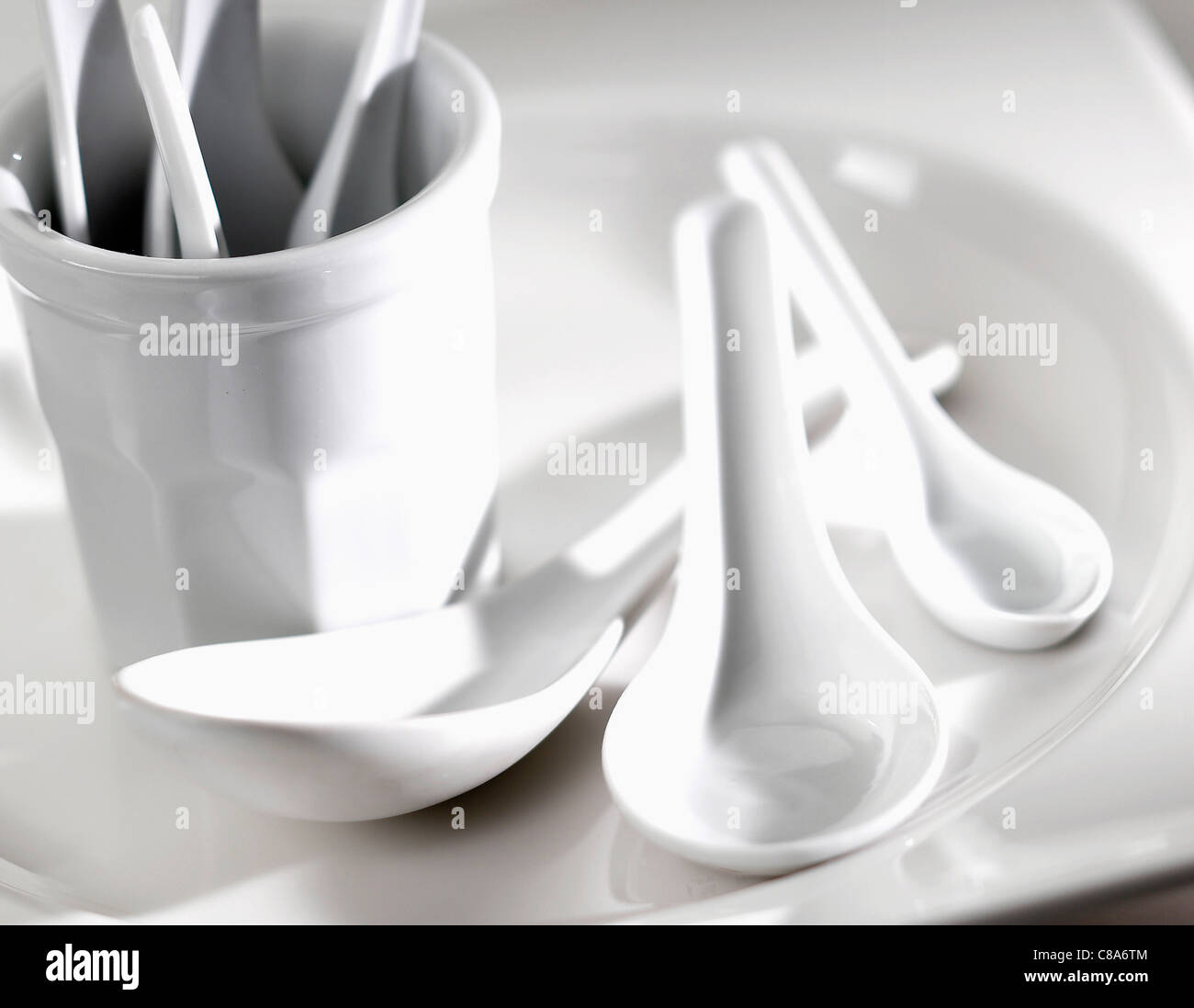 Asian china spoon Stock Photo - Alamy