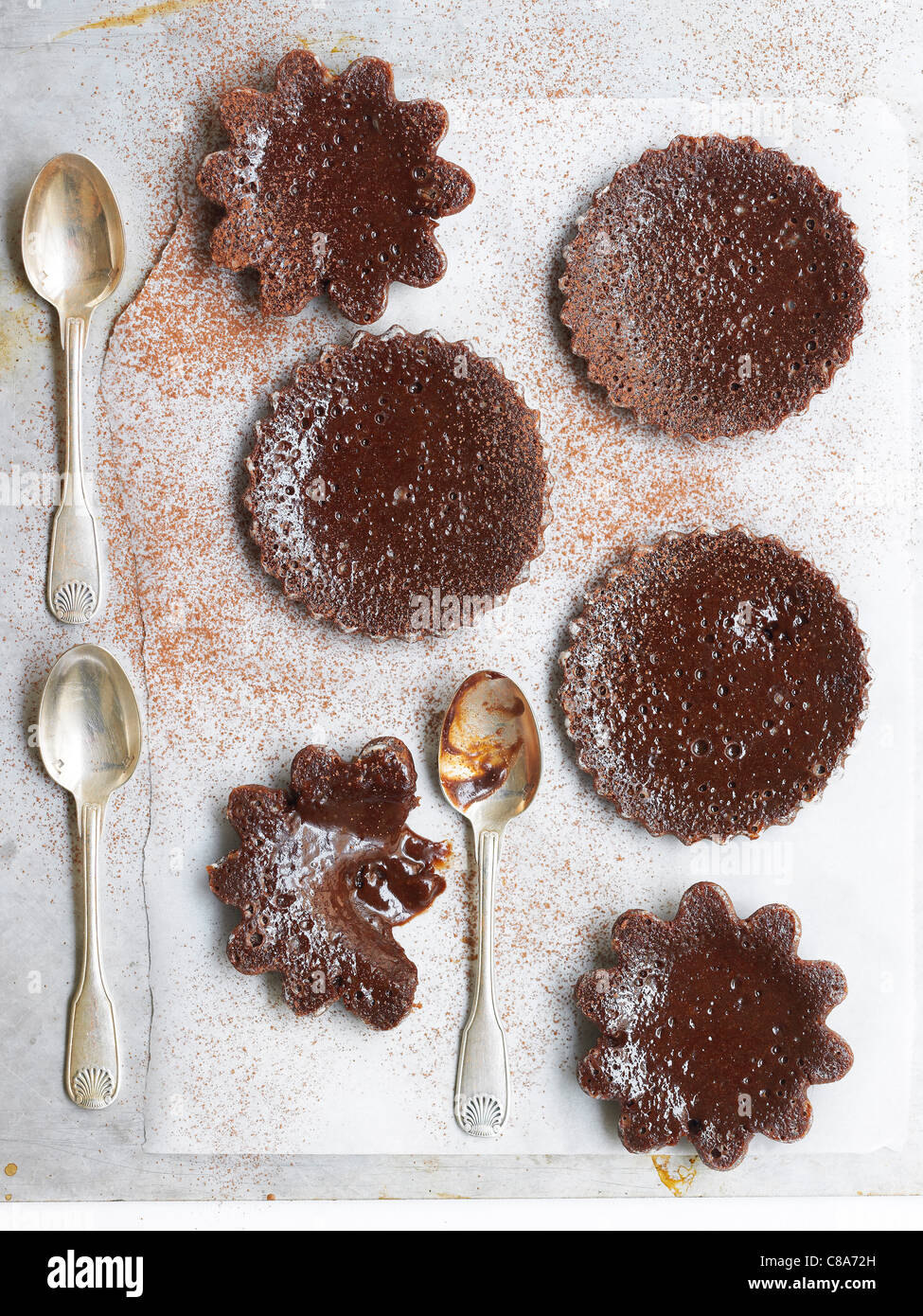 Melted chocolate pouring from cooking hi-res stock photography and ...