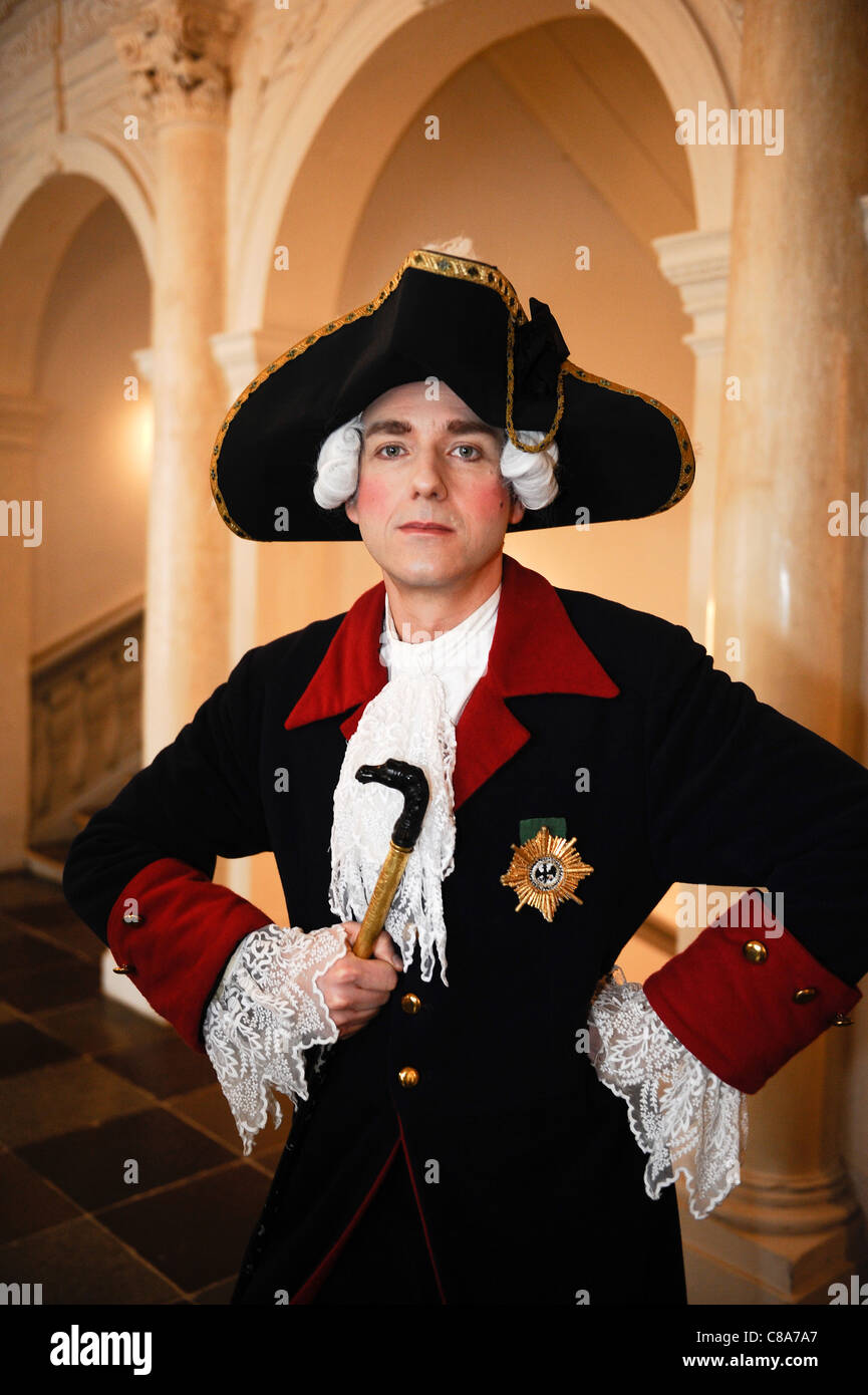 Theater actor dressed as Frederick II Stock Photo - Alamy