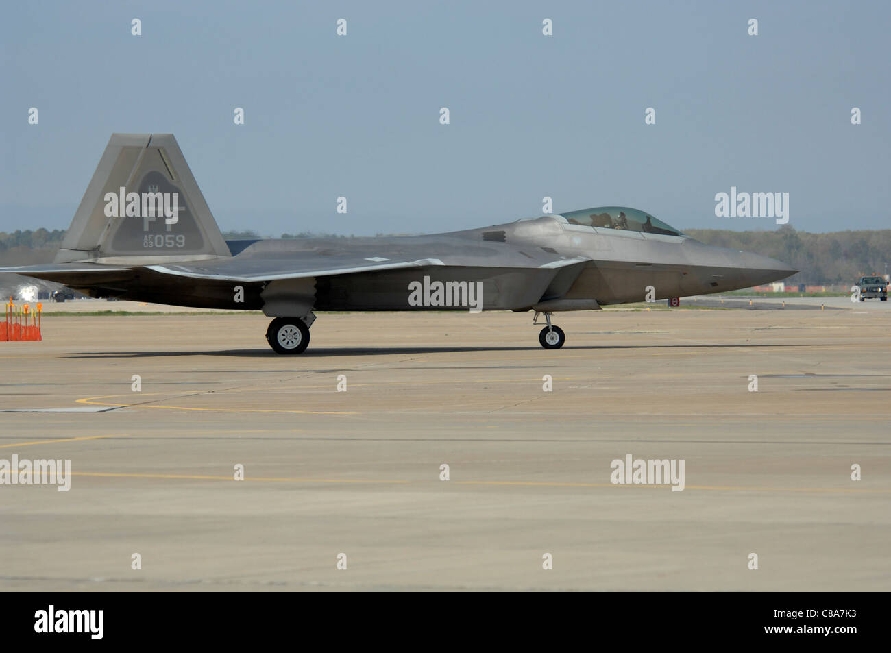 F-22 Raptor during an operational readiness inspection at Langley Air ...