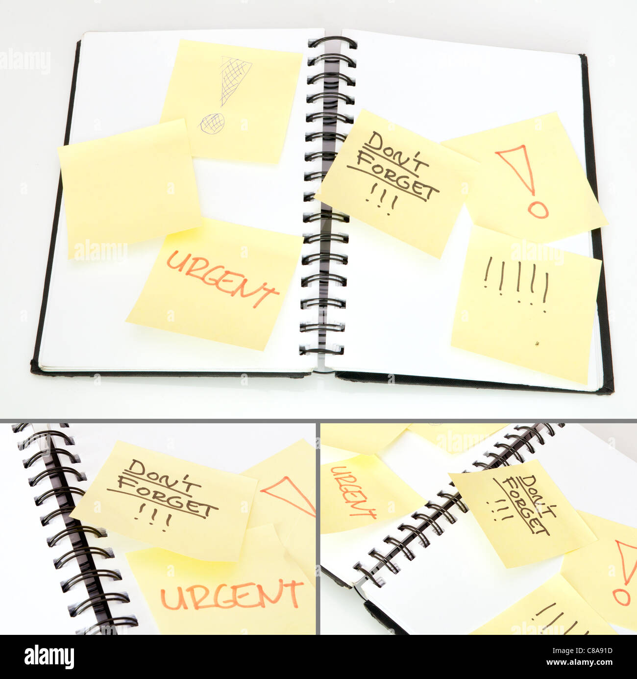Dont forget reminder message on post it note hi-res stock photography ...