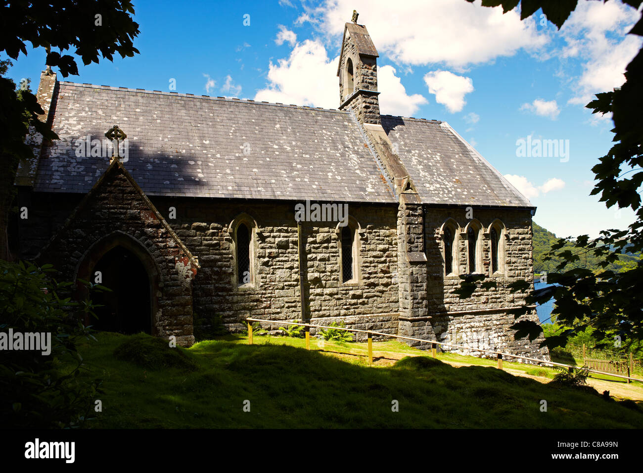 Nantgwyllt Church, by the Garreg-Ddu dam and reservoir Elan Valley, Mid ...
