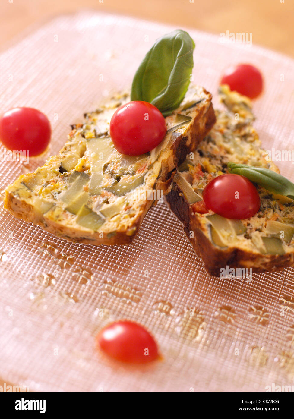 Vegetable terrine with herbs Stock Photo - Alamy