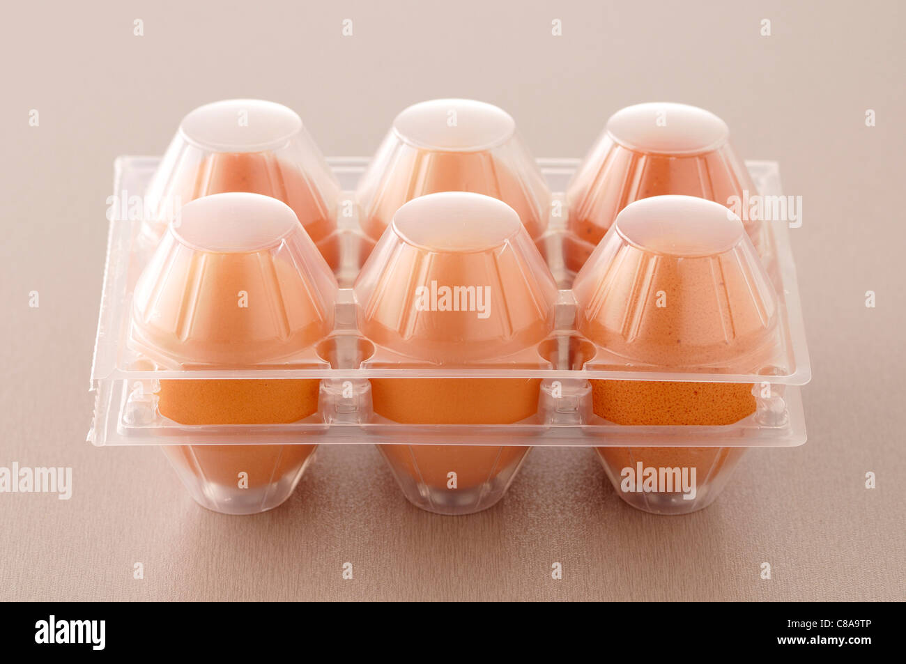 Pack of six eggs Stock Photo - Alamy
